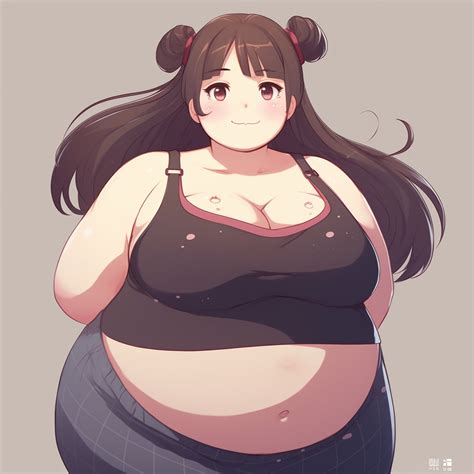 Kawaii Chubby Anime Girl Digital Download High Resolution Printable Art