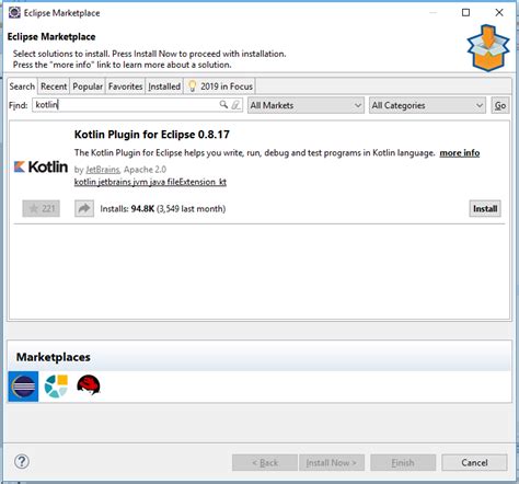 kotlin hello world application using eclipse ide