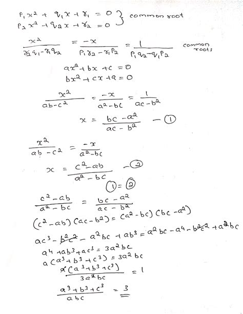 If Ax2 Bx C 0 And Bx2 Cx A 0 Have A