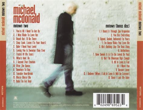 Michael Mcdonald Motown Two 2 Cd Dubman Home Entertainment