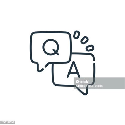 Qa ベクトル アイコンqa 編集可能なストロークweb アプリやモバイル アプリロゴ印刷メディアで使用する Qa リニア シンボル細線の