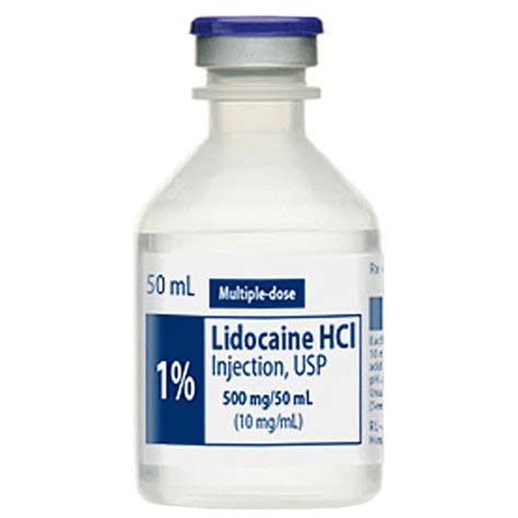 Lidocaine Hcl 1 For Injection Multiple Dose Vials 50 Ml 25 Pack Rx