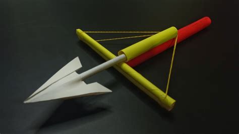 How To Make A Crossbow Out Of Paper Easy Paper Crossbow Step By Step
