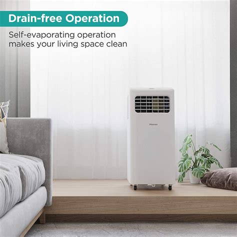 Hisense 6000 Btu Doe 8000 Btu Ashrae 115 Volt White Vented Portable