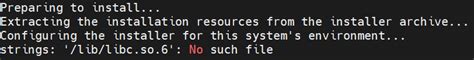 linux 서버 상에서 installer형태로 설치 시 lib libc so 6 no such file 나타나는 경우