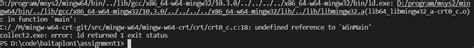 code c trên vs code bị lỗi undefined reference to `winmain collect2