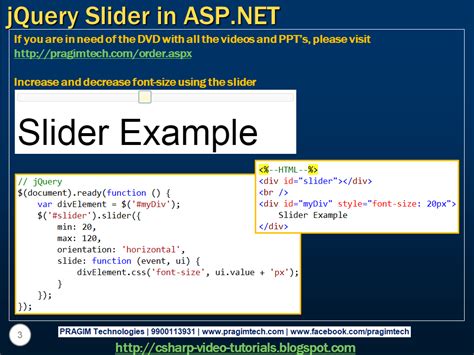 sql server and c video tutorial jquery slider in