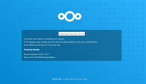 nextcloud user settings not working on web interface