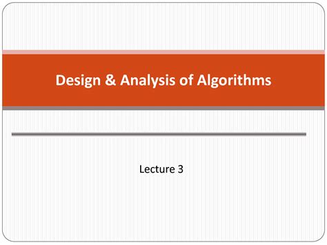 solution lecture 3 types of algorithm design analysis of algorithms
