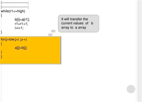merge sort code in c explained