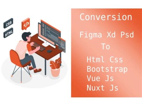 pixel perfect responsive html css bootstrap vue nuxt from figma xd psd