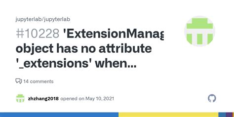 extensionmanager object has no attribute extensions when starting