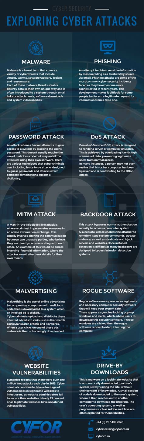 Types Of Cyber Attacks Infographic
