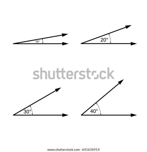 Angles Degrees Geometry Math Signs Symbols Stock Vector Royalty Free