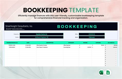 Bookkeeping Templates In Excel Free Download