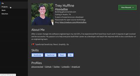 build an awesome developer portfolio website using react by trey