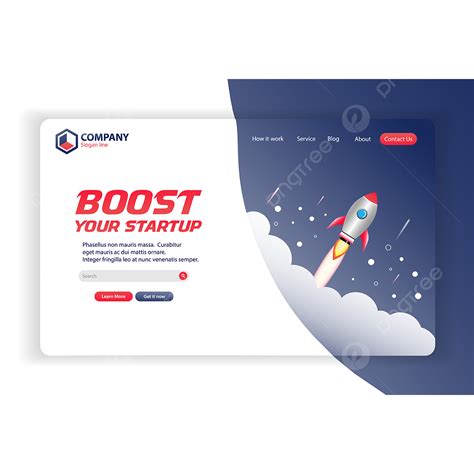 Boost Your Business Website Landing Page Vector Template Design New