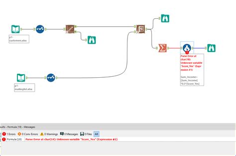 parse error alteryx unknown variable stack overflow
