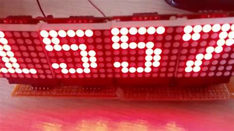 8x8 led matrix clock finished ish youtube