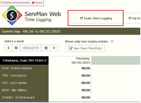 time logging portal