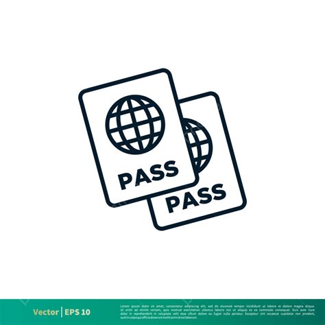 Passport Illustration Vector Design Images Passport Icon Vector Logo