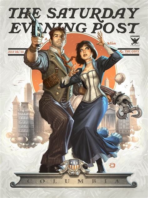 Elizabeth And Booker Dewitt Bioshock And 2 More Drawn By Alex Garner