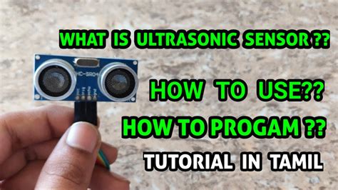 arduino ultrasonic sensor tutorial in tamil youtube