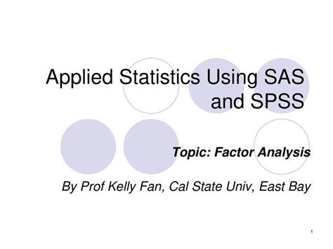 Applied Statistics Using Sas And Spss Ppt Download
