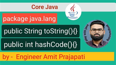 tostring and hashcode method with example youtube