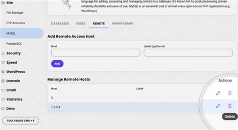 remote mysql access in site tools siteground tutorials