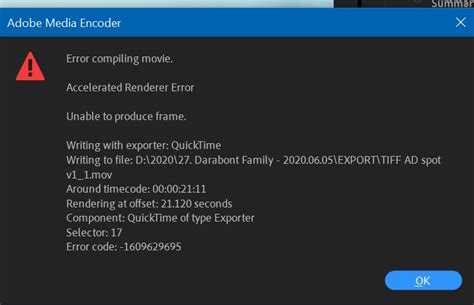 solved premiere can t export anything error compiling m adobe