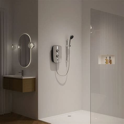 Aqualisa Lumi Electric Shower 8 5kw Mirrored And Chrome Lmep8501
