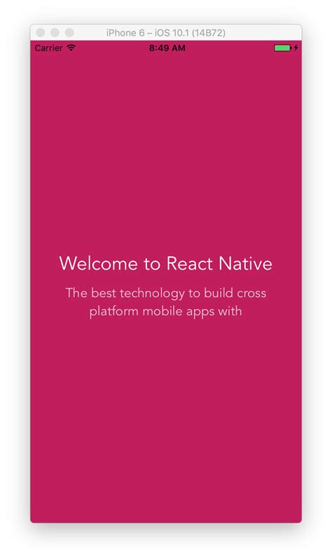 universal tab bar in react native rational app development