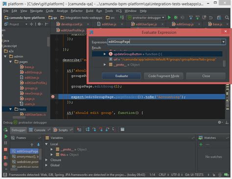 automated ui testing with intellij idea camunda