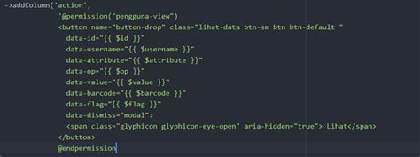 laravel at syntax can t render in controller to view yajra