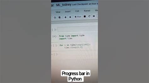 how to print progress bar in python console how to use tqdm youtube