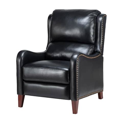 Jayden Creation Hyde Modern Retro Black Genuine Leather Wingback