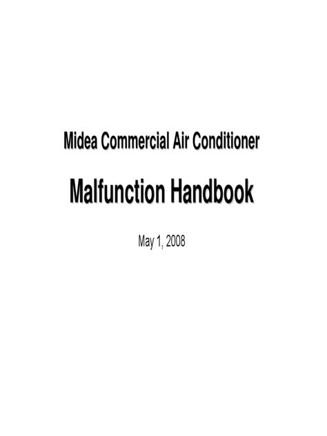 A Comprehensive Guide To Error Codes And Troubleshooting For Midea