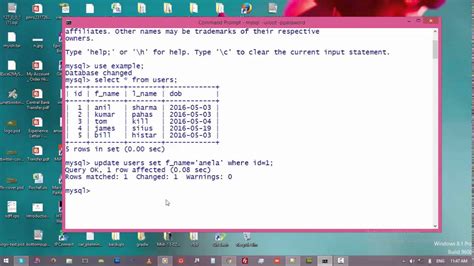 9 update records delete records truncate table command prompt