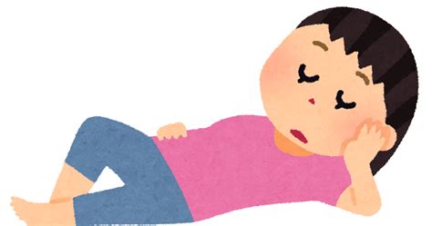ぐーたら寝ている女性のイラスト かわいいフリー素材集 いらすとや