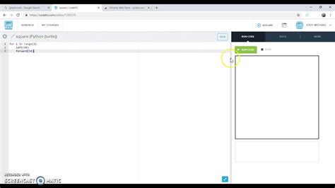 how to make a square in python turle on codehs youtube