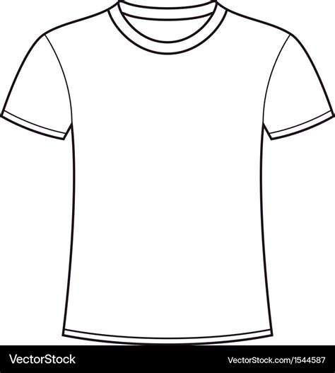 Blank White T Shirt Template Royalty Free Vector Image