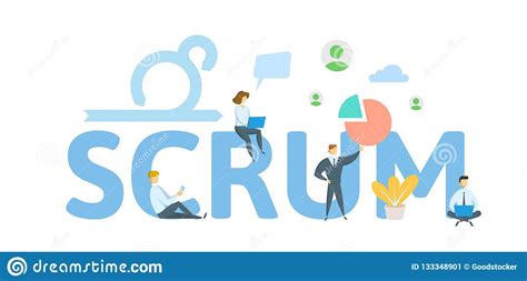 scrum development process cartoon vector 69061585