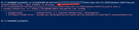 powershell error root element is missing microsoft qanda