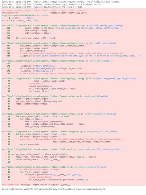 error while running retiarii example multi trial nas · issue 4060