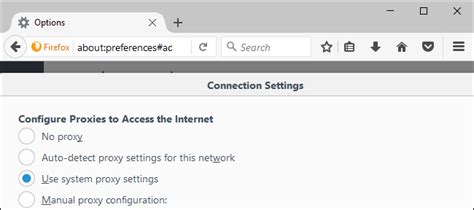 how to configure a proxy server in firefox
