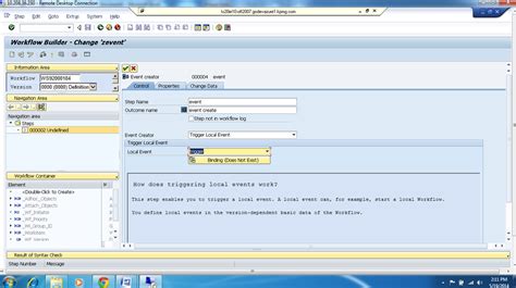 an sap consultant sap workflow local workflow step type and event