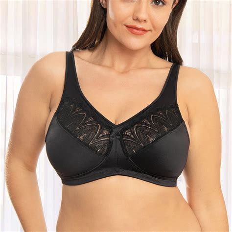 Wingslove Womens Plus Size Full Coverage Wirefree Sexy Lace Minimizer