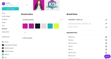 How To Setup Your Canva Branding Kate Danielle Creative