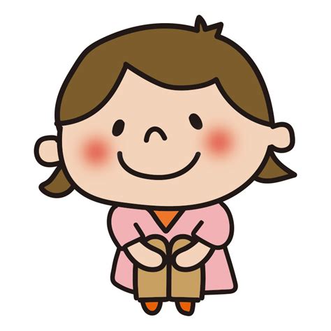 座っている子供（男の子）の無料 フリー イラスト かわいい手描きの無料素材「てがきっず」保育園・小学校・介護施設にぴったりのフリー素材イラスト